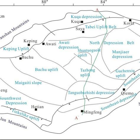 Schematic Tectonic Map Of The Tarim Basin Showing The Distribution Of