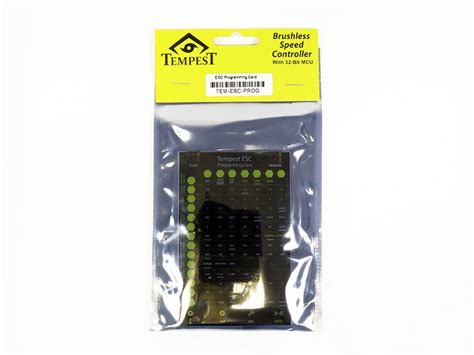 Tempest Brushless ESC Programming Card