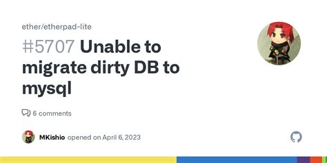 Unable To Migrate Dirty DB To Mysql Issue Ether Etherpad Lite GitHub