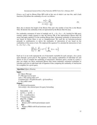 Bsi Bloom Filter Based Semantic Indexing For Unstructured P P Networks
