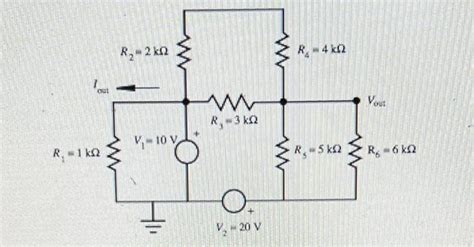 solved solve for the iout and vout by writing kvl and kcl