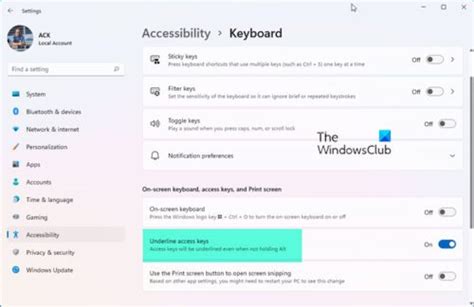 Underline Highlight Menu Shortcut Keys In Windows