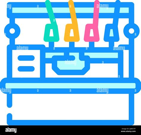 Knitting Machine Color Icon Vector Illustration Stock Vector Image