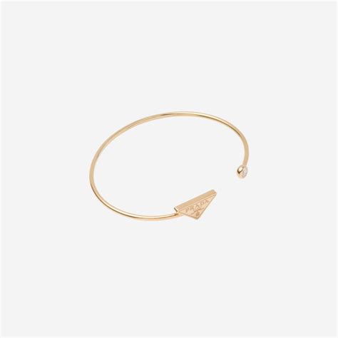 프라다 이터널 골드 뱅글 브레이슬릿 옐로우 골드 And 다아이몬드 골드 화이트 Prada Kream