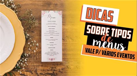 Como escolher o tipo do menu para casamento DIY Faça você mesmo