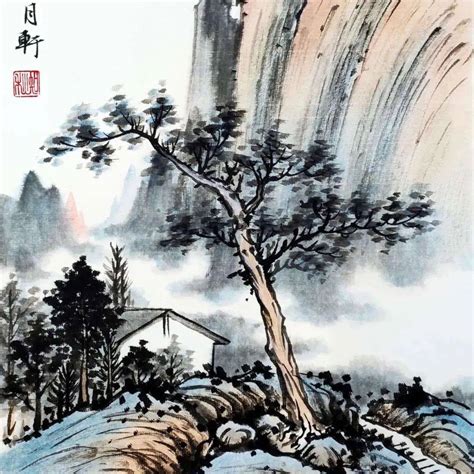 国画教程古木半落叶秋风画法 写意 过渡 山石