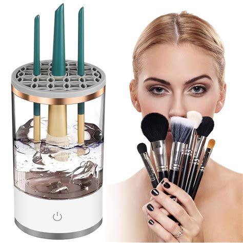 Automatic Makeup Brush Cleaner Machine With Brush Cleaning