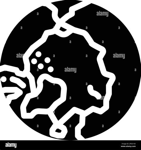 Arctic Ocean Map Glyph Icon Vector Illustration Stock Vector Image