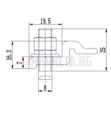 Маркета бг Фиксираща скоба за релса с T болт Профили за соларни панели и Алуминиеви профили