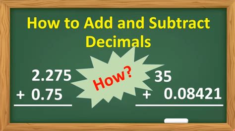 How To Add And Subtract Decimals Youtube