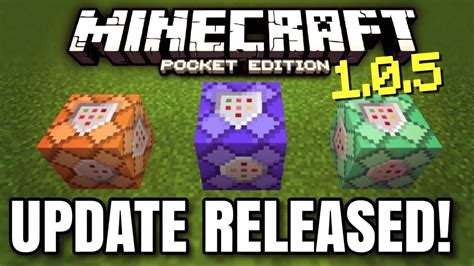 Command Block Update 1 0 5 Officially Released Mcpe News Youtube