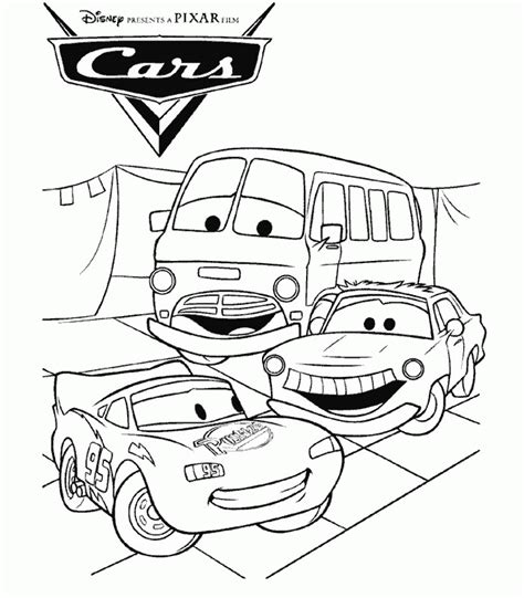 Desenho Carros Disney Para Colorir