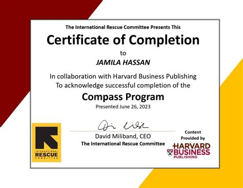 jamila hassan on linkedin happy to share my compass certificate after