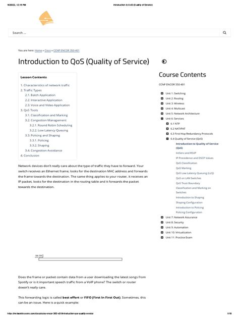 Introduction To Qos Quality Of Service Pdf
