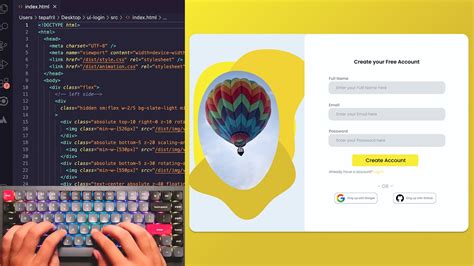Asmr Programming Animated Login Ui Concept Using Tailwind Css No