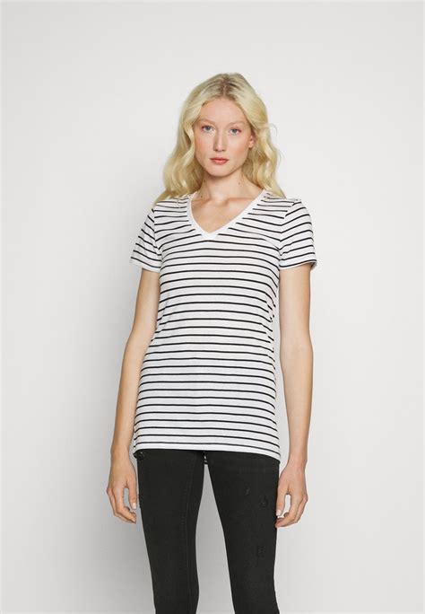Gap Tall T Shirt Print Blackwhiteschwarz Zalandoch