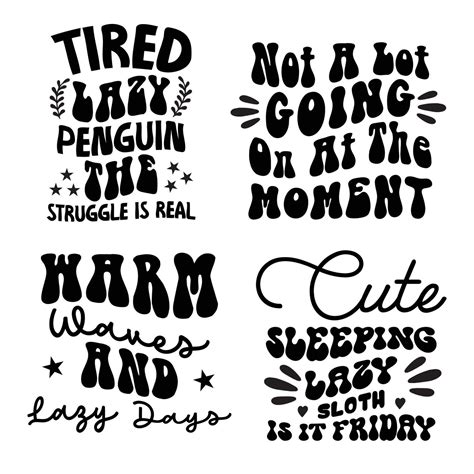 Lazy T Shirt Design Bundle 23864958 Vector Art At Vecteezy