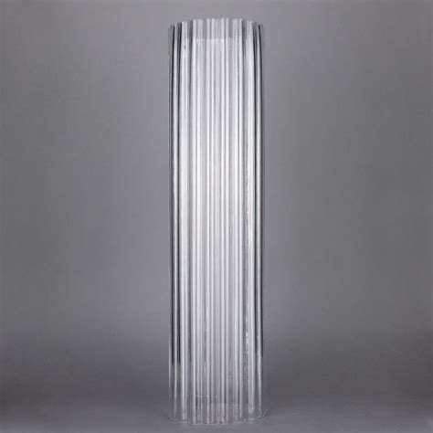 Tall Reeded Tube Glass Lamp Shade 9 6cm Mullan Lighting
