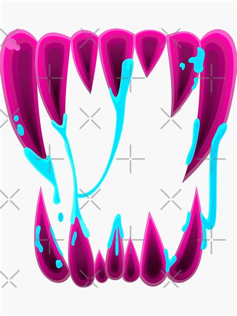 Candy Jaws Sticker For Sale By Theartarmature Redbubble