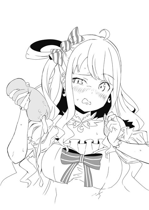 Rule 34 Ahoge Blush Blushing Profusely Candy Hair Ornament Clothed