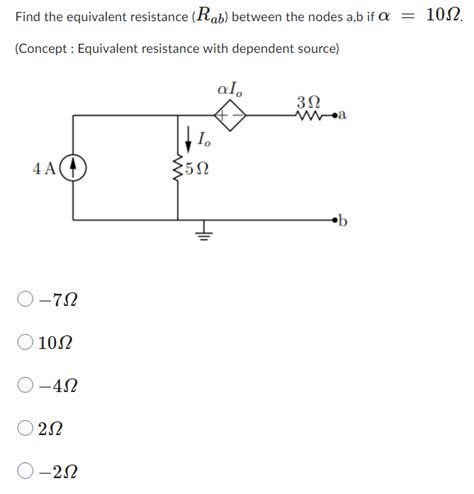 Solved Find The Equivalent Resistance Rab Between The