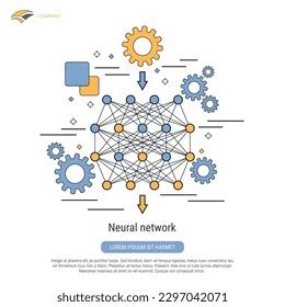 Neural Network Artificial Intelligence Flat Contour Stock Vector (Royalty Free) 2297042071 ...