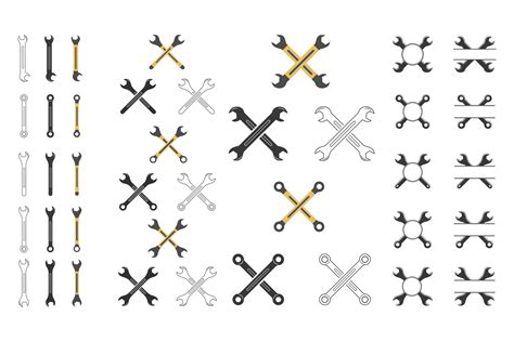 Spanner Vector Bundle Spanner Silhouette Bundle Hardware Vector