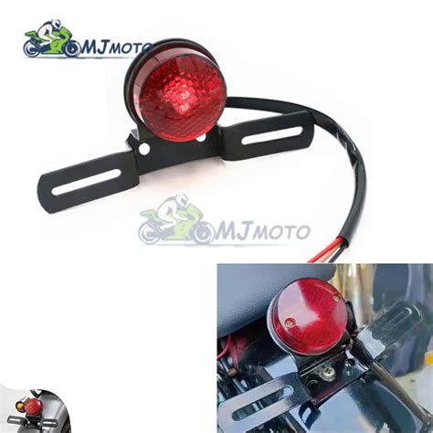 ไฟเบรกท้ายรถจักรยานยนต์ สีแดง พร้อมเมาท์ป้ายทะเบียน สําหรับ Harley