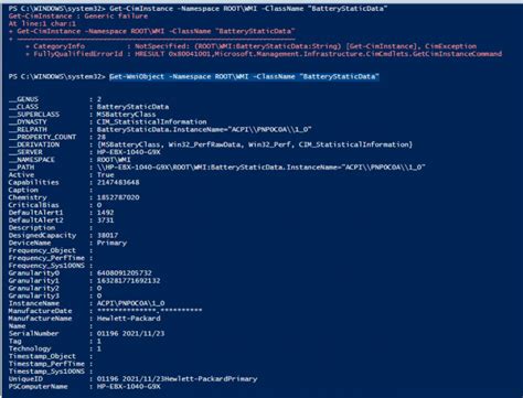 gathering battery information via powershell and wmi garytown configmgr