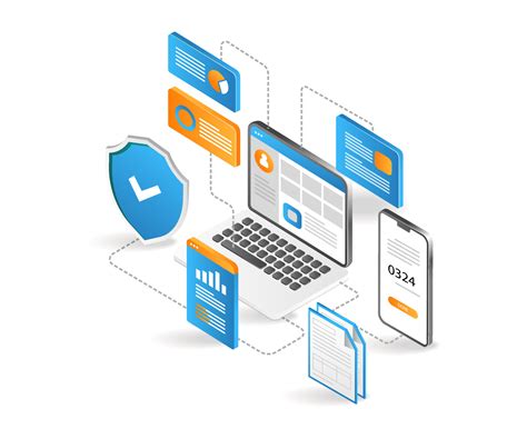Flat Isometric 3d Illustration Maximize Web Application Security