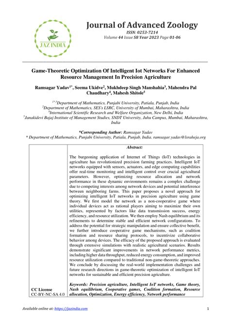Pdf Game Theoretic Optimization Of Intelligent Iot Networks For