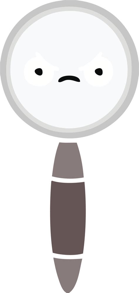 Flat Color Retro Cartoon Magnifying Glass Vector Art At Vecteezy
