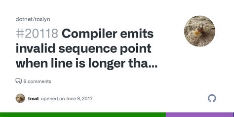 Compiler Emits Invalid Sequence Point When Line Is Longer Than 64k