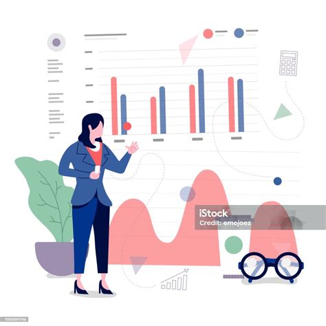실업 그래프 차트 요소와 분석 데이터 정보를 작업 벡터 일러스트 레이 션 개념에 대한 스톡 벡터 아트 및 기타 이미지 개념 개념과 주제 개발 Istock
