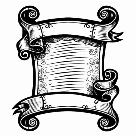 A Scroll With A Blank Space In The Middle Premium Ai Generated Vector