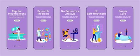 Premium Vector Healthy Lifestyle Onboarding Mobile App Screen Flat