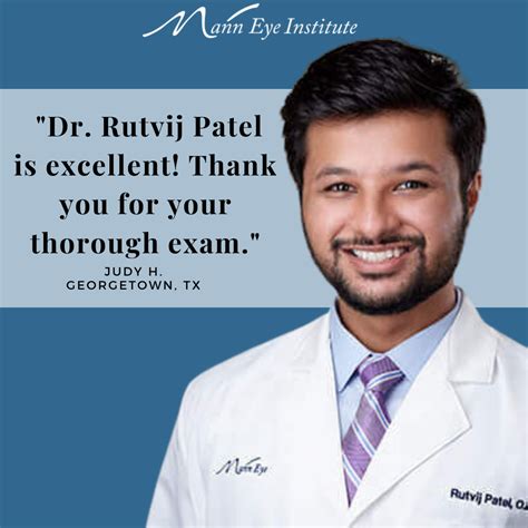 Dr Rutvij Patel Is One Of Our Mann Eye Institute