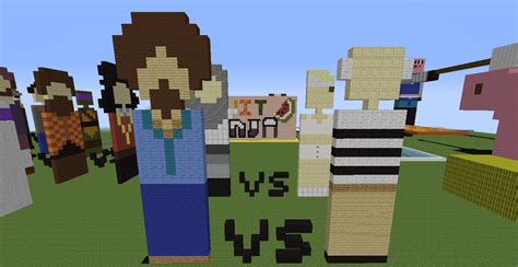 Bob Ross Vs Pablo Picasso Minecraft Pixel Art By Kungfuguy27 On