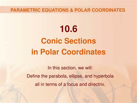 Ppt Parametric Equations And Polar Coordinates Powerpoint