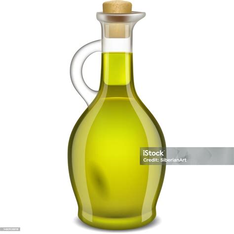 Icône De Bocal En Verre Vectoriel Bouteille Dhuile Dolive Isolée