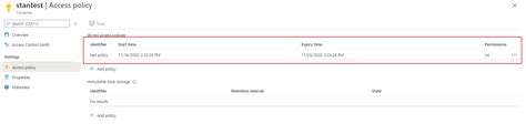 How To Createdelete Share Access Policy In Azure Blob Storage Using