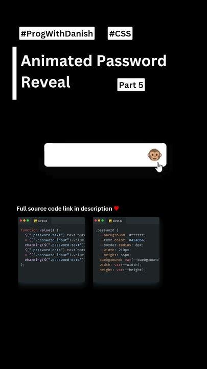 Animated Password Reveal Part 5 Coding Learnhtml5andcss3 Youtube