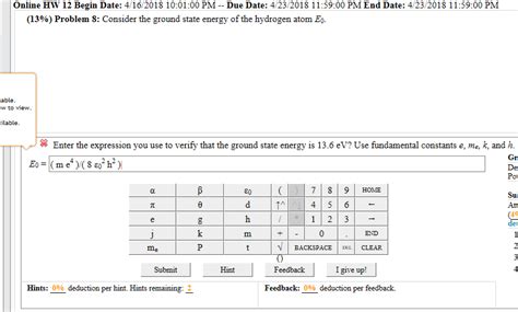 Solved Online Hw 12 Begin Date 4 16 2018 10 01 00 Pm Due
