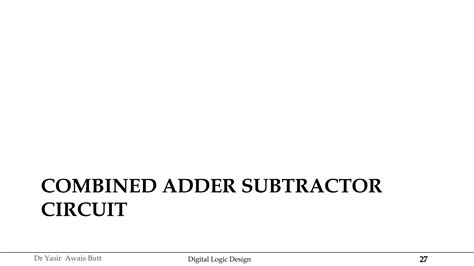 Digital Logic Design Presentation Combinational Circuits Pptx