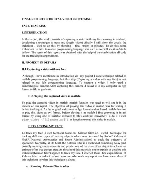 Real Time Face Tracking Ppt