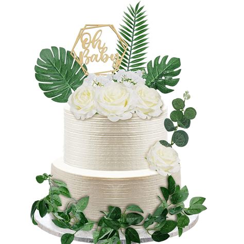 Buy Pcs Wood Oh Baby Cake Topper Baby Shower Cake Topper Boho Baby Cake Decorations With