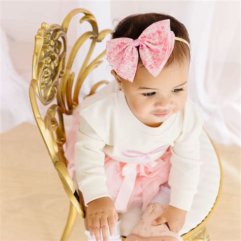 Coquette Bow Patch Long Sleeve Romper Natural Sweet Wink Wholesale
