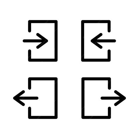 Premium Vector Arrow And Door Icon Exit And Entry Icons Sign In And Sign Out Entrance And Exit