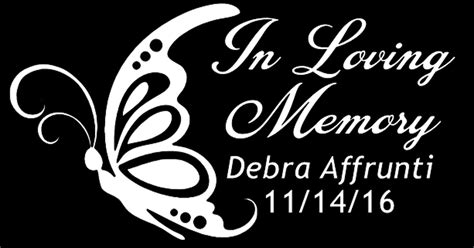 In Loving Memory Decal Butterfly Custom In Memory Of Etsy