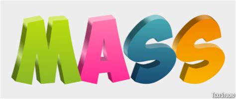 Mass Text Effect And Logo Design Word